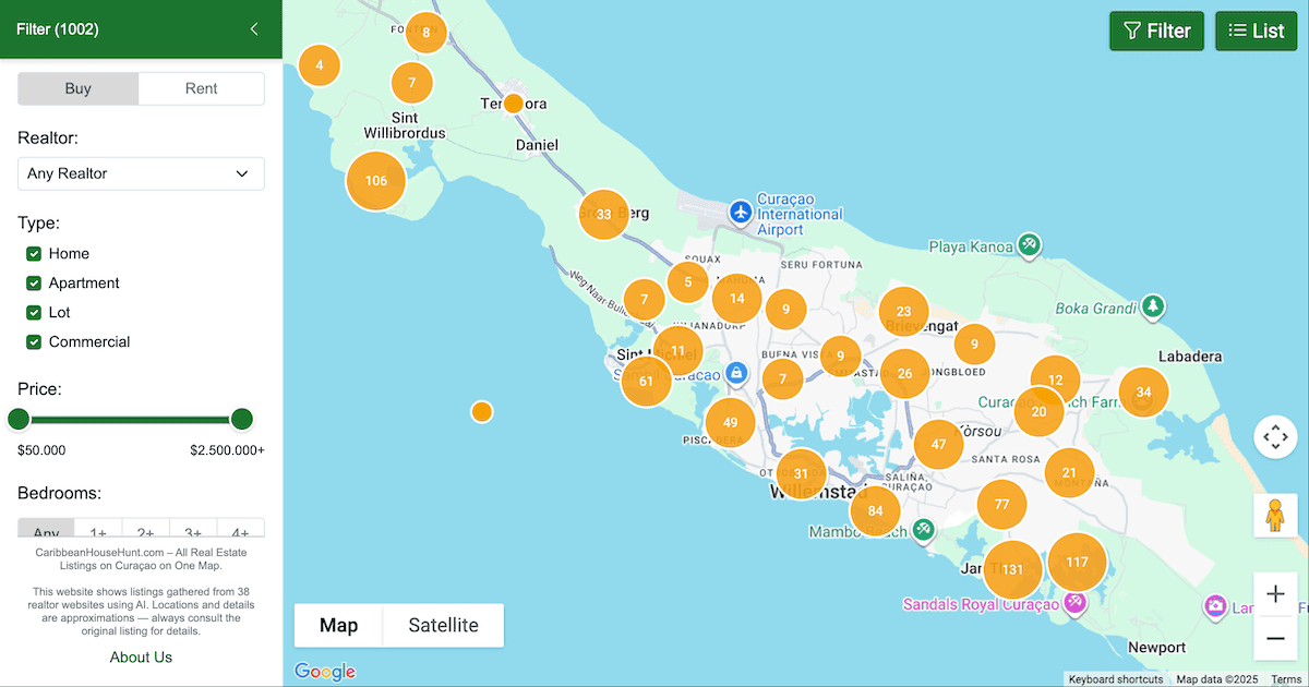 Alle huizen die te koop staan op Curacao bij 40+ Makelaars ...